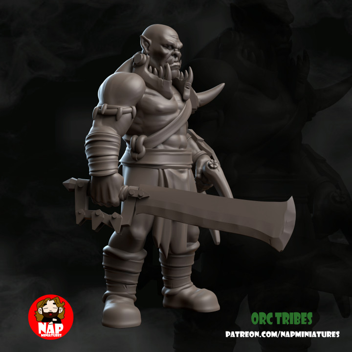 3D Printable Orc Fighter Male by Nap Miniatures by Nacho Nogués Requena