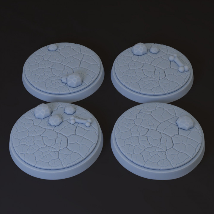 3D Printable Badlands bases by The Cackling Kobold Company