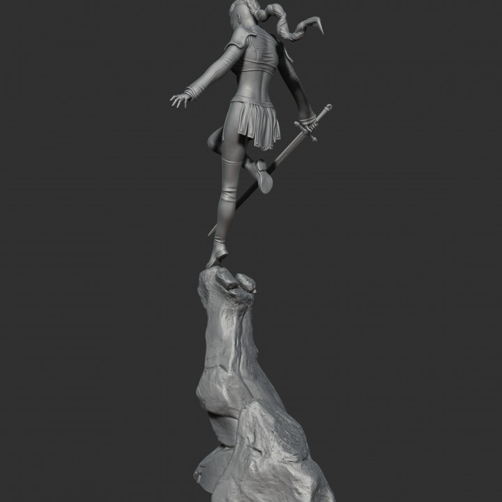 3D Printable Elf in the jump by Aronon