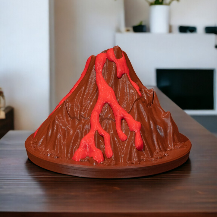 3D Printable Exploding Volcano by Stlflix