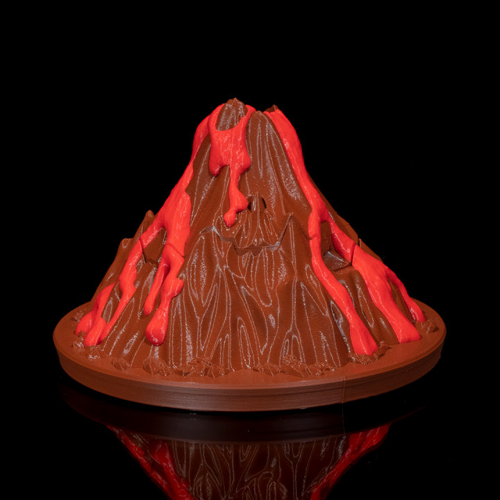 3D Printable Exploding Volcano by Stlflix