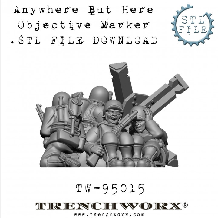 3D Printable Anywhere But Here Objective Marker .STL Download by ...