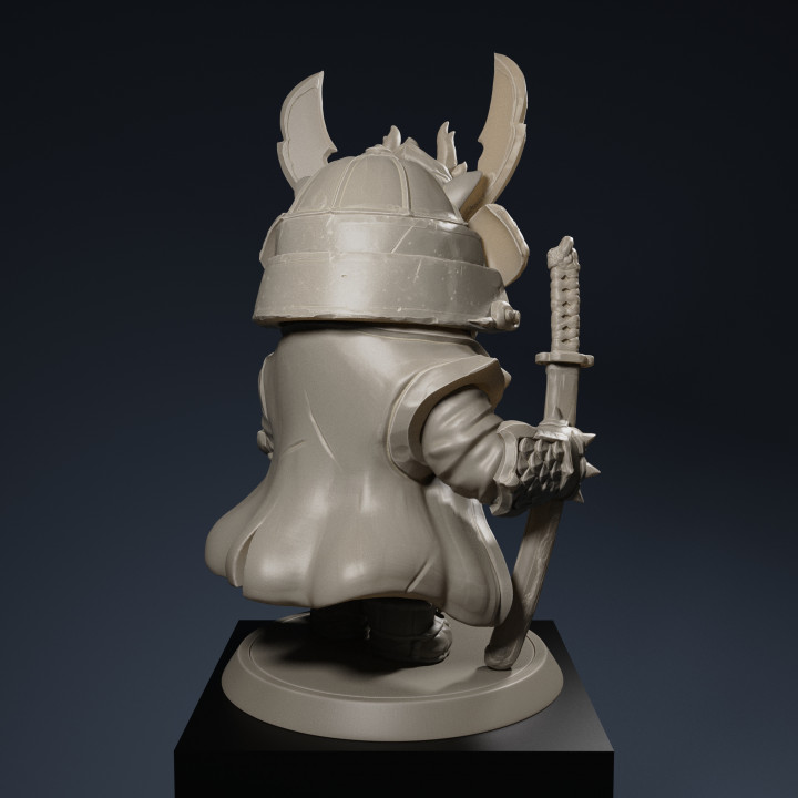 3D Printable SIAMMAR CAT SAMURAI by Art of V