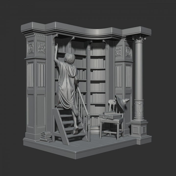 3D Printable Library, bookends by Aronon