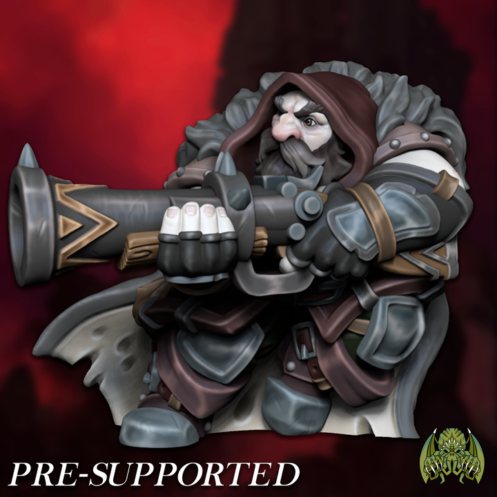 3D Printable Ronhan Darkcoat [PRE-SUPPORTED] Hunter Dwarf Mercenary by ...