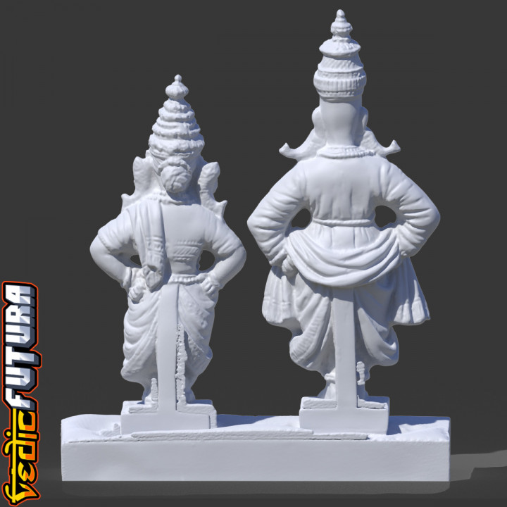 3D Printable Divine Union: The Celestial Pair of Vitthal and Rukmini by ...