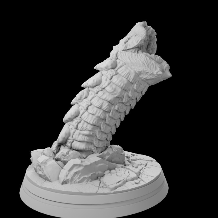 3D Printable Ferocious Colossal Purple Worm by Miniatures Cave