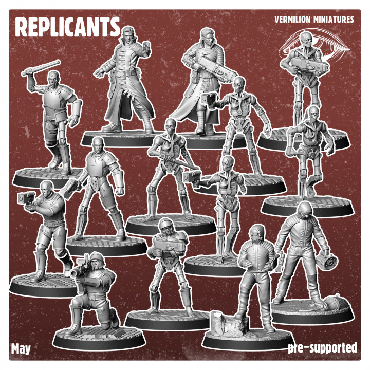 3D Printable Replicants collection by Vermilion Miniatures