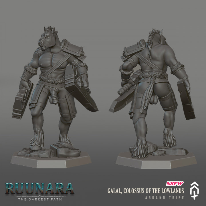 3D Printable NSFW RUUNARA - Galal, Colossus of the lowlands by EVOD ...