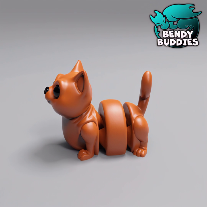 3D Printable Catsio / Cat Articulated / Print-in-Place Creature / Cute ...