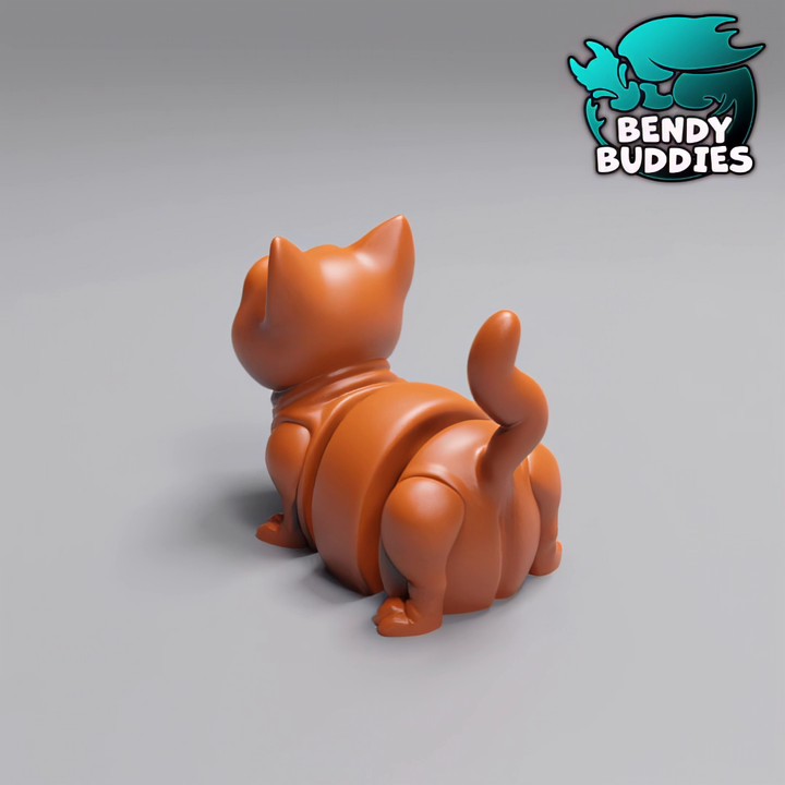 3D Printable Catsio / Cat Articulated / Print-in-Place Creature / Cute ...