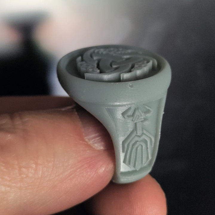 3D Printable Signet Ring by Larry Stewart