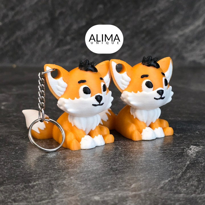3D Printable Baby wolf keychain by ALIMA UNIQUE DESIGNS