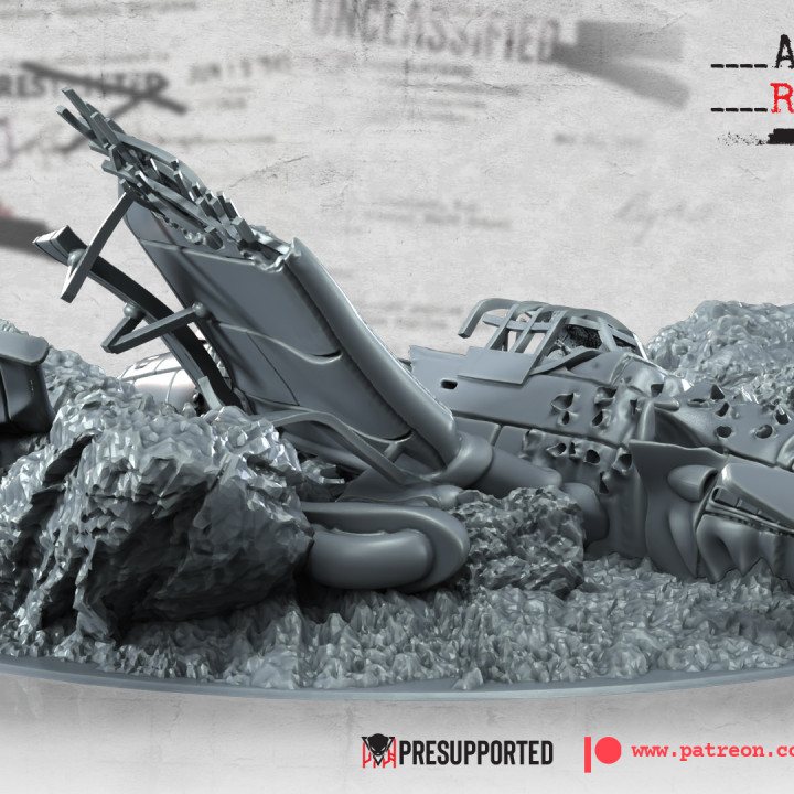 3D Printable WW2 Downed German Junkers JU 87 by BattleCat Miniatures