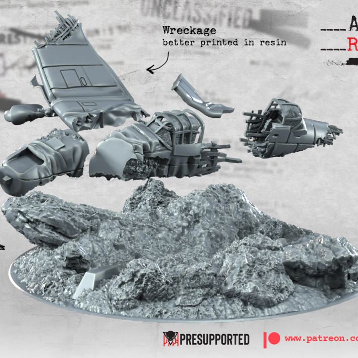 3D Printable WW2 Downed German Junkers JU 87 by BattleCat Miniatures