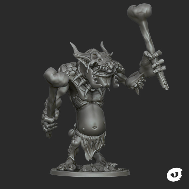 3D Printable Bone Lord Troll by Insight Miniatures