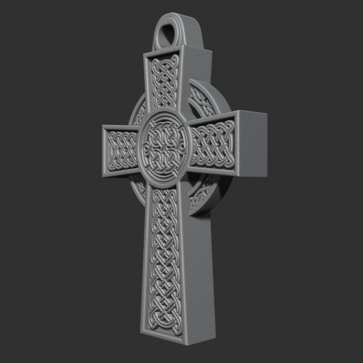 3D Printable Celtic Cross, Keychain by Aronon