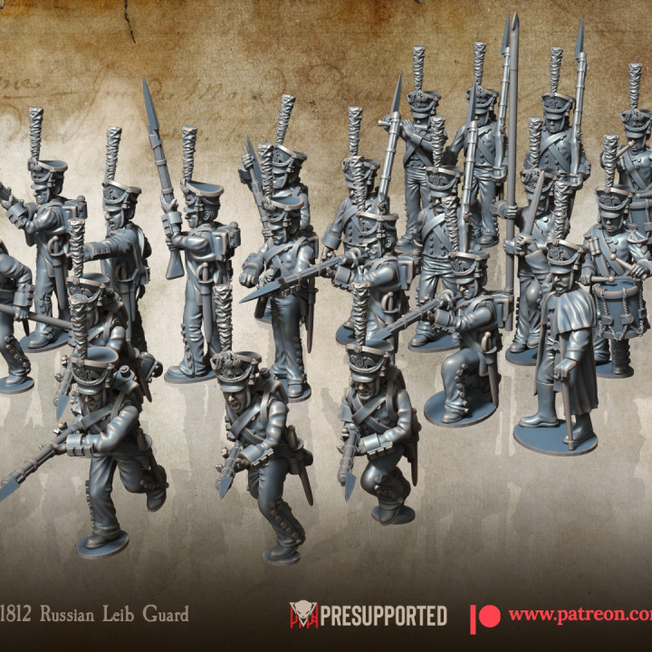 3D Printable Napoleonic 1812/1813 Russian Leib Guard by BattleCat ...