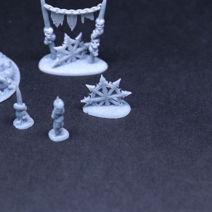 3D Printable Chaos Banners and Bits - Basing Bits by Voy Forges