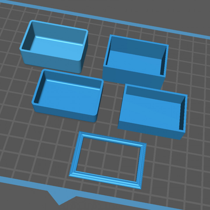 3D Printable Diorama Frame 3 - With Different Boxes by Oliver Spaeth