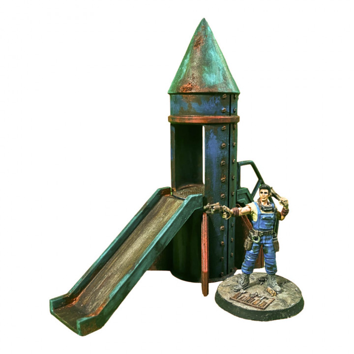 3D Printable Soviet Rocket Slide by Tiny Furniture