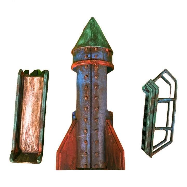 3D Printable Soviet Rocket Slide by Tiny Furniture