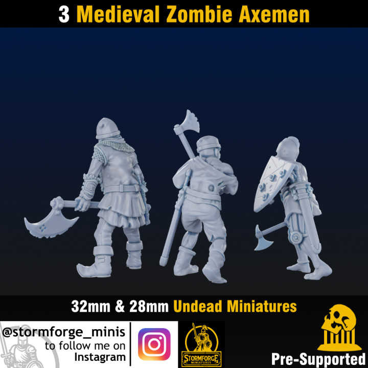 3D Printable Corpse Walkers: Revival Collection by Stormforge Miniatures