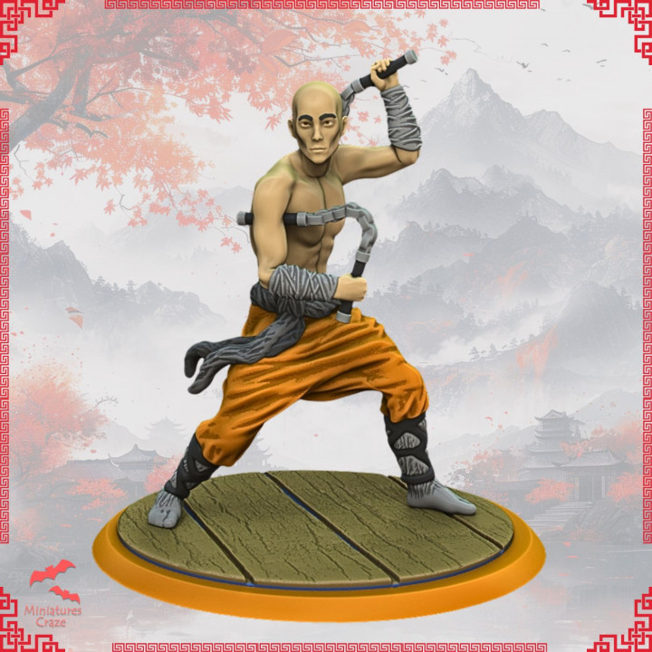 3D Printable Shaolin Monks Pack by MiniaturesCraze