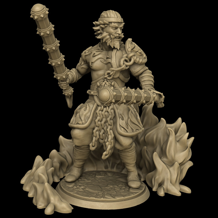 3D Printable Fire Warrior and Flames by MiniaturesCraze