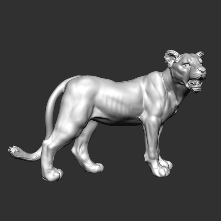 3D Printable Lioness by Animals & Creatures Minis