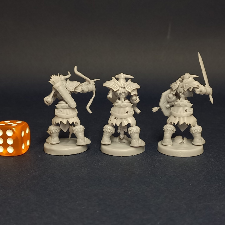 3D Printable Skeletal Units - 32mm scale pre-supported miniatures squad ...