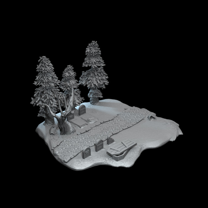 3D Printable DRM020 Graveyard S3 Diorama :: Game Pop Dioramas :: Black Blossom Games by Black ...