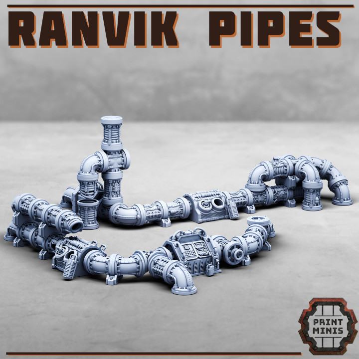 3D Printable Ranvik Pipes Kit by Print Minis