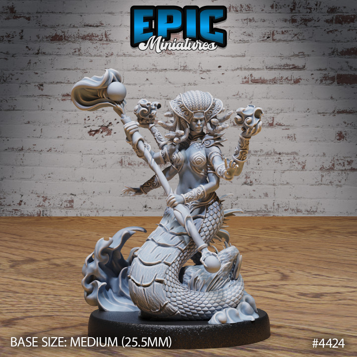 3D Printable Naga Queen Set / Ancient Asian Deity / Majestic Lizardfolk ...