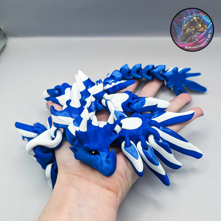3D Printable Blue Dragon Sea Slug (Blue Glaucus) Dragon by Kirsten M