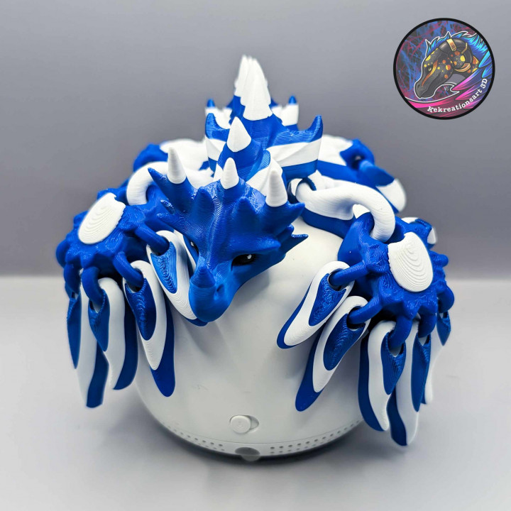 3D Printable Blue Dragon Sea Slug (Blue Glaucus) Dragon by Kirsten M
