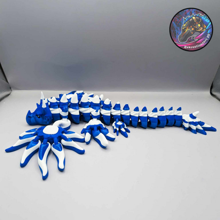 3D Printable Blue Dragon Sea Slug (Blue Glaucus) Dragon by Kirsten M