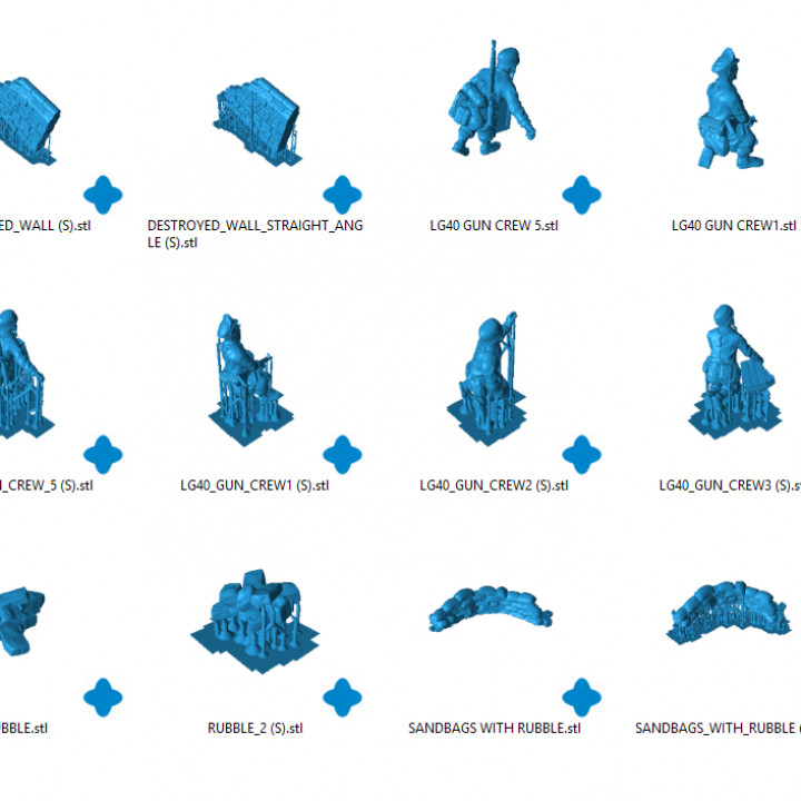 3D Printable 28mm German Fallschirmjager LG40 gun in fortified position ...