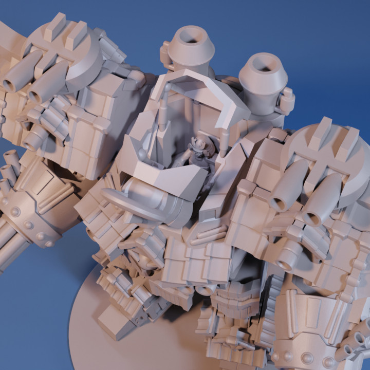 3D Printable Fortress Mecha by Steam Tatsu