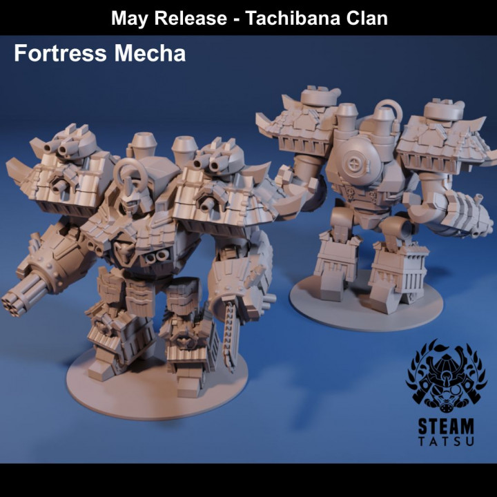 3D Printable Fortress Mecha by Steam Tatsu