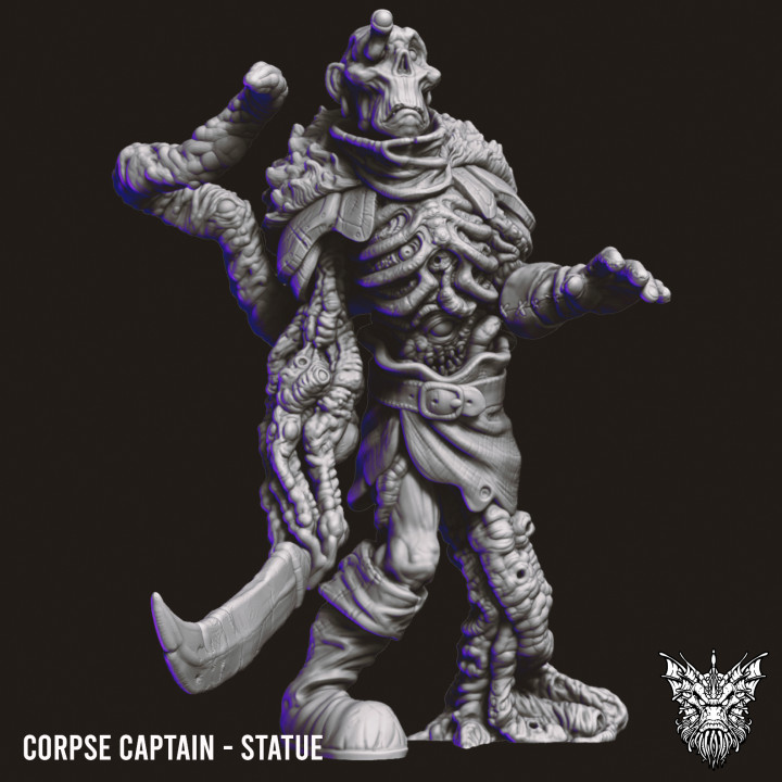 3D Printable Corpse Captain - Statue by Maelstrom Makers