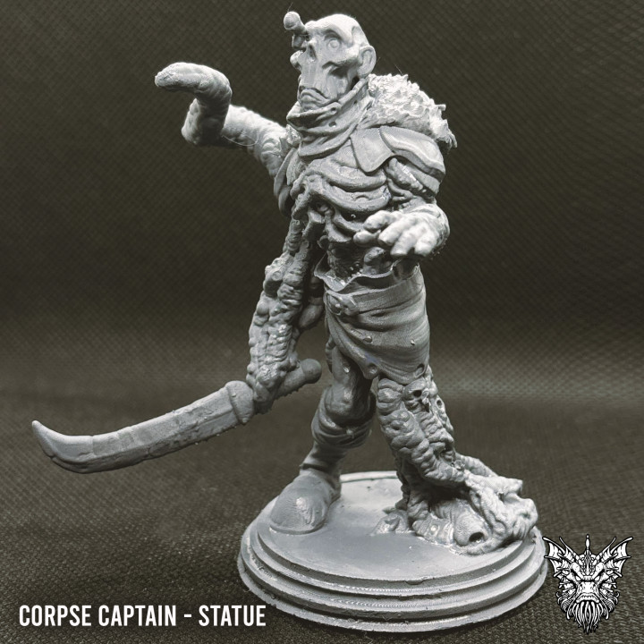 3D Printable Corpse Captain - Statue by Maelstrom Makers