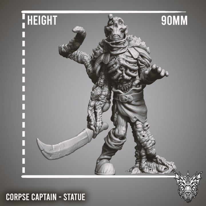 3D Printable Corpse Captain - Statue by Maelstrom Makers