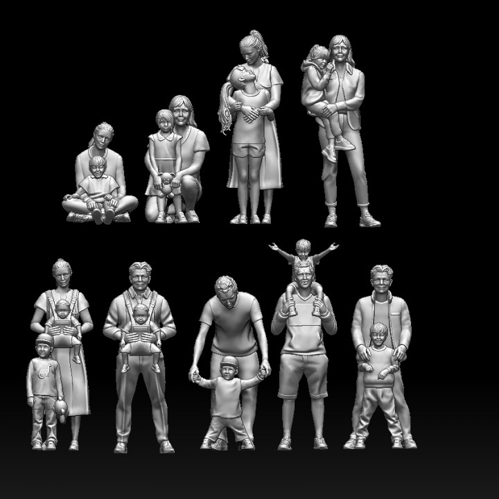3D Printable FAMILY by 3Dimontis
