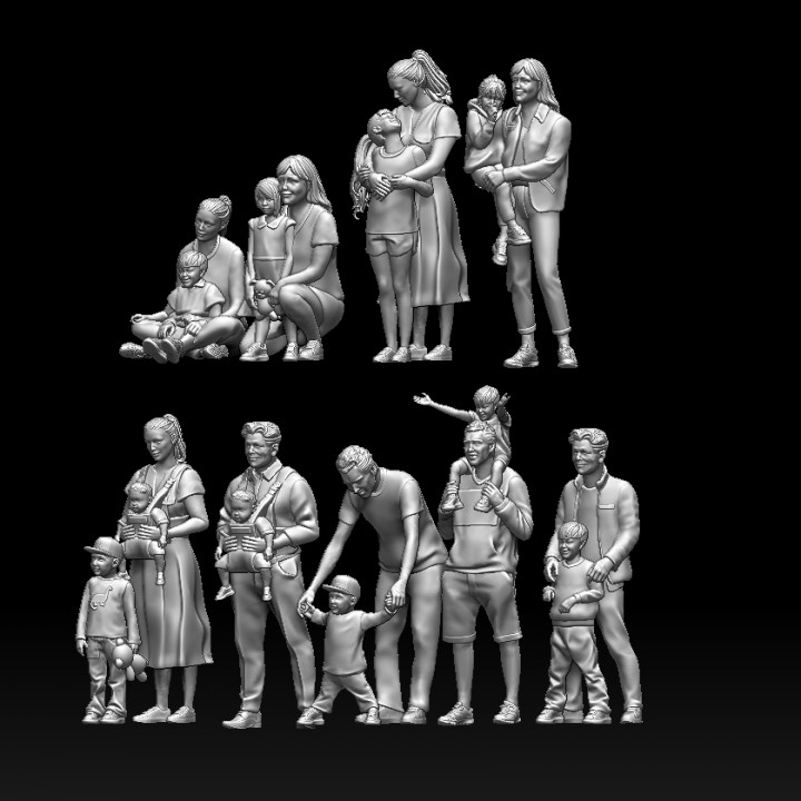 3D Printable FAMILY by 3Dimontis