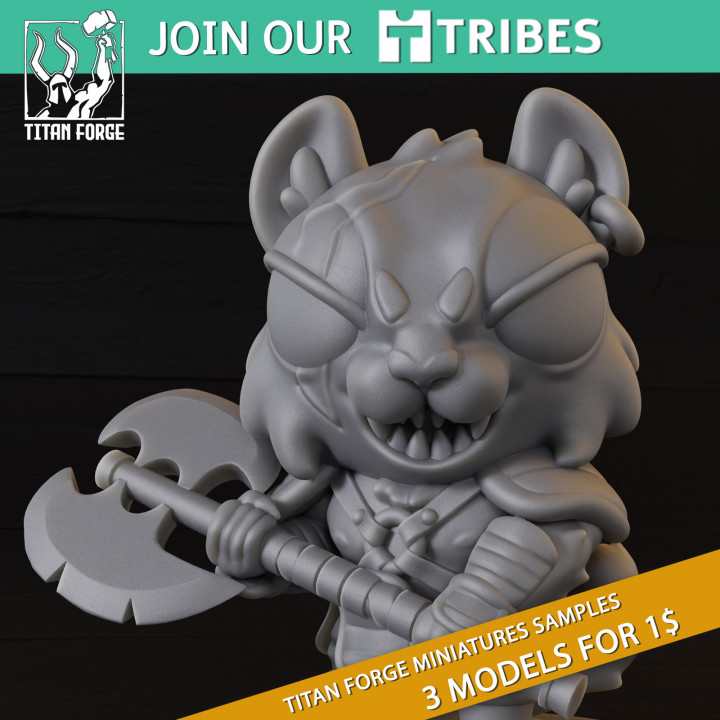 3D Printable Titan Forge Miniatures Sample by Titan Forge Miniatures