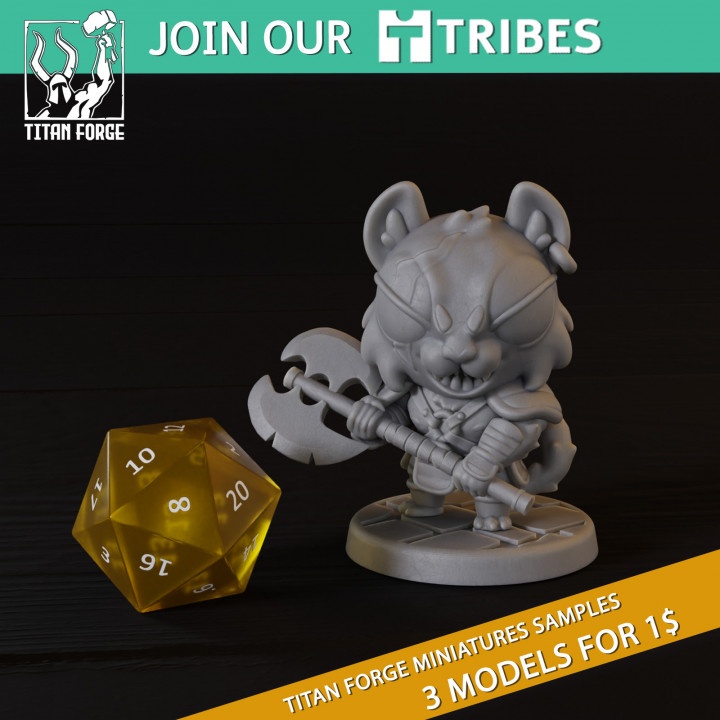 3D Printable Titan Forge Miniatures Sample by Titan Forge Miniatures 3D Printable Titan Forge Miniatures Sample by Titan Forge Miniatures