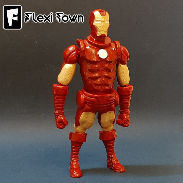 3D Printable Flexi Print-in-Place Ironman by Flexi Town 3D Printable Flexi Print-in-Place Ironman by Flexi Town