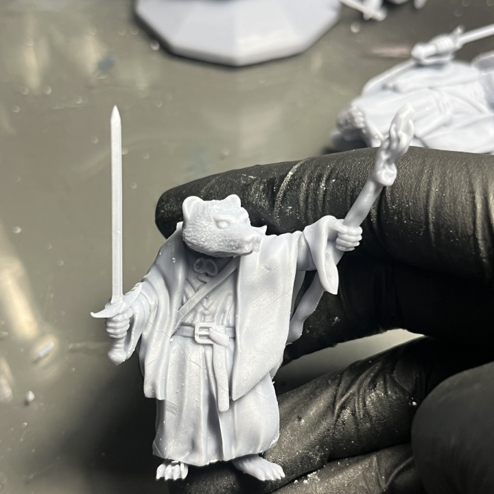 3D Printable Badger Wizard - The Grey Wanderer by Sloth Miniatures
