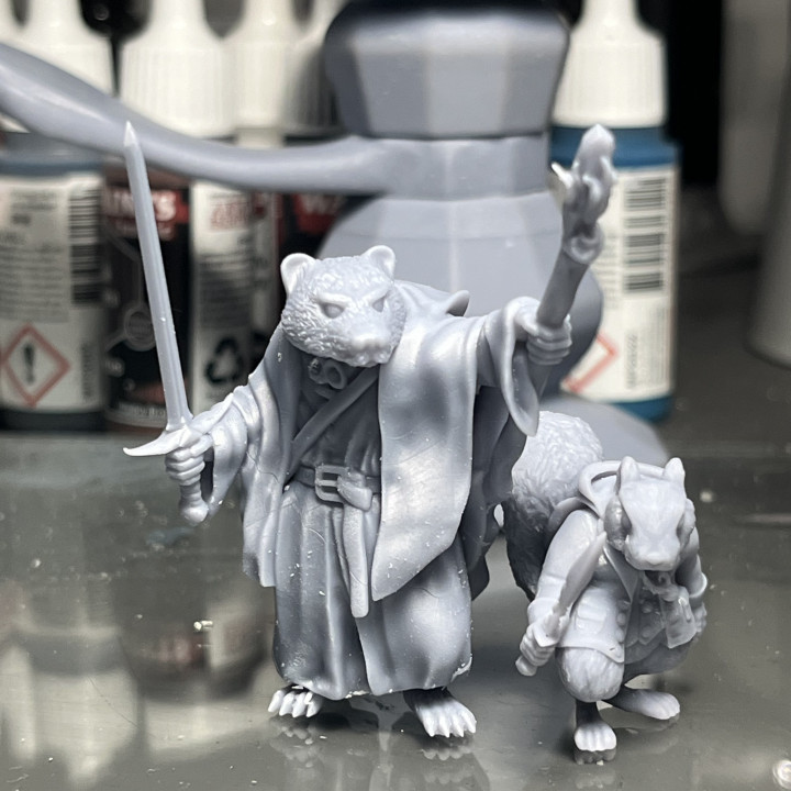 3D Printable Badger Wizard - The Grey Wanderer by Sloth Miniatures
